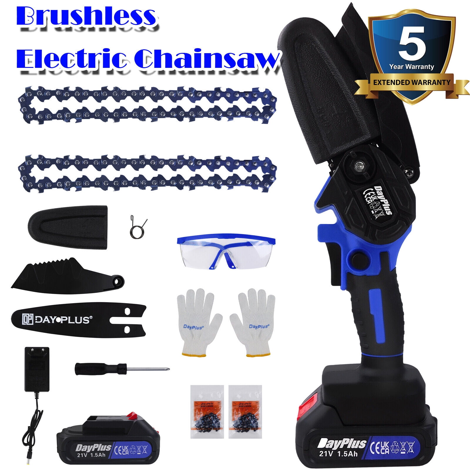 Bowoshen 4"Chainsaw Kits Super Power, Operated Electric Chain Saw + 1 x ...