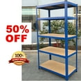 "Bowoshen 5-Tier Heavy Duty Metal Shelving, 59""x28""x12"", Blue, 330LB ...
