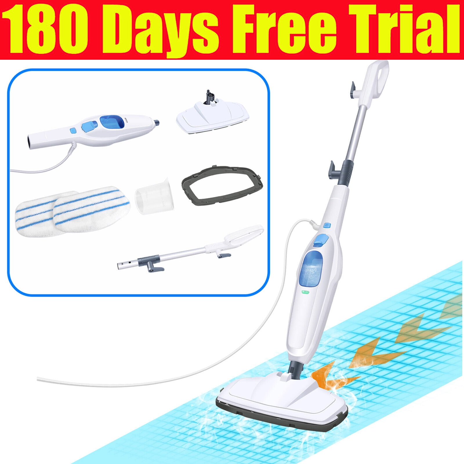 Bowoshen Handheld Cordless Steam Mop - Walmart.com