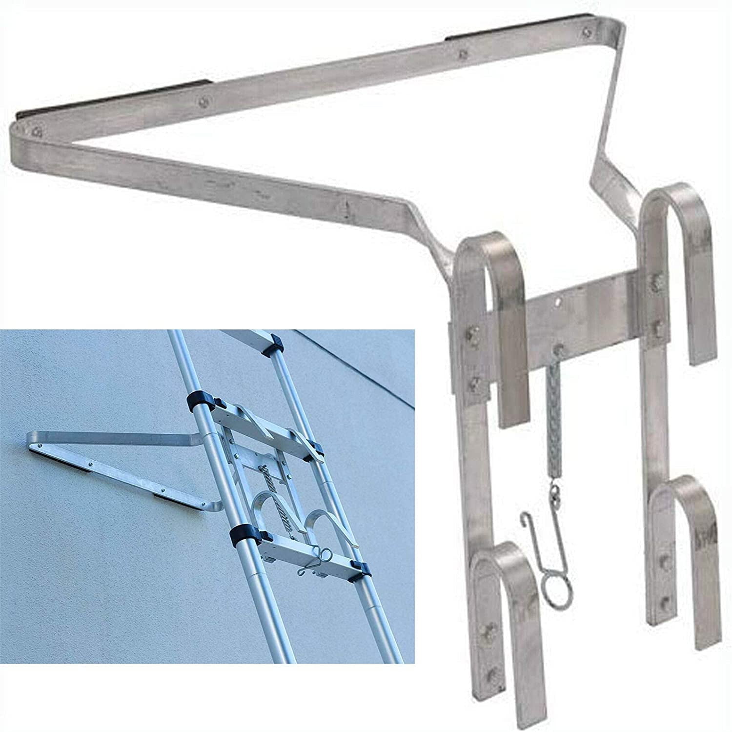 Bowoshen Aluminum Ladder Standoff Stabilizer, I-Shape, 12" Standoff, 25 ...