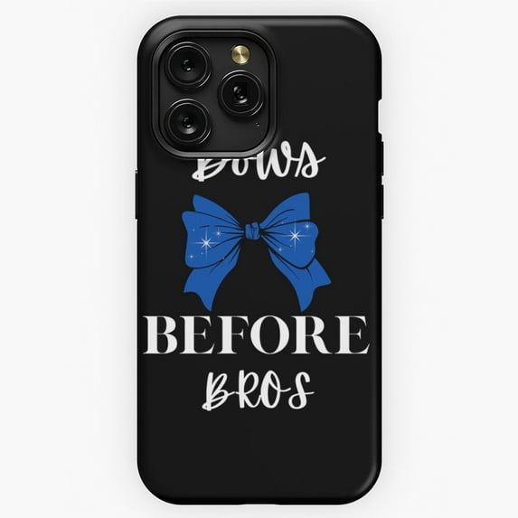 Bows Before Bros Funny Quote Pattern iPhone Case 17 through 11 Pro Max ...