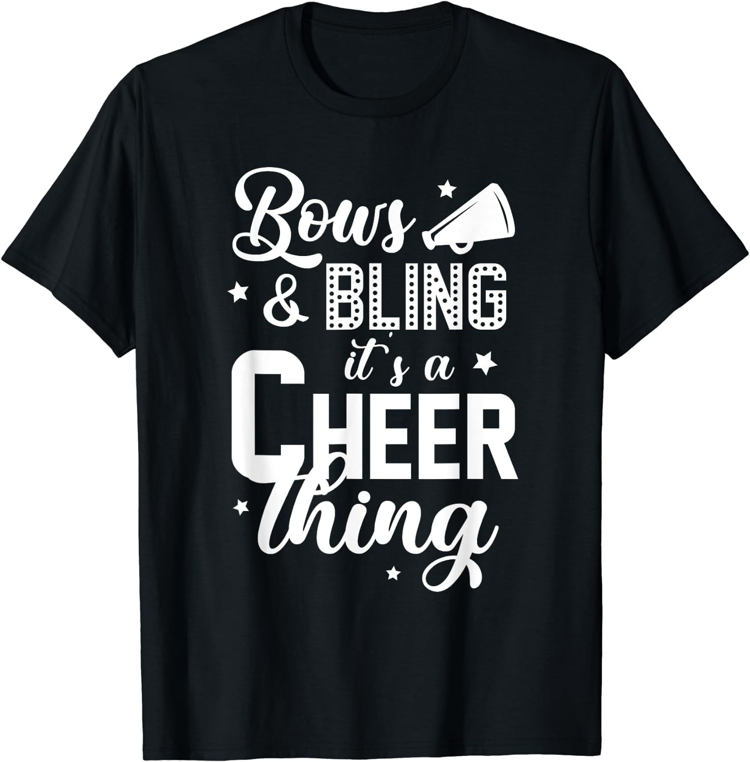 Bows & Bling It's A Cheer Thing | Cheerleading Cheerleader T-Shirt ...