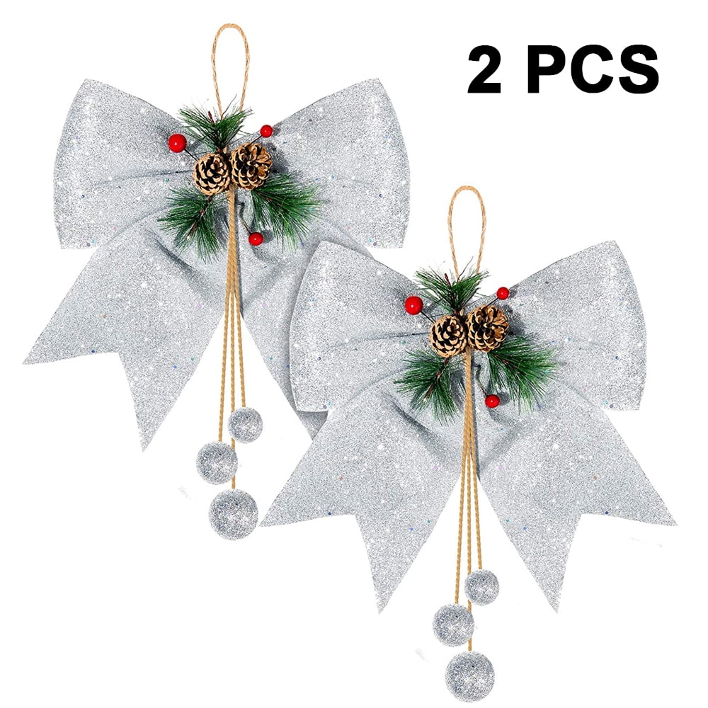 Bows Christmas Decorations Big Wired Velvet Bow for Wreaths Outdoor ...