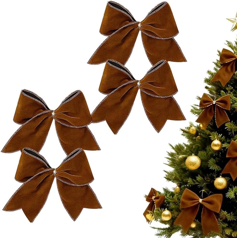 Bows Christmas Tree Decorations, Rustic Bows for Christmas Tree for ...
