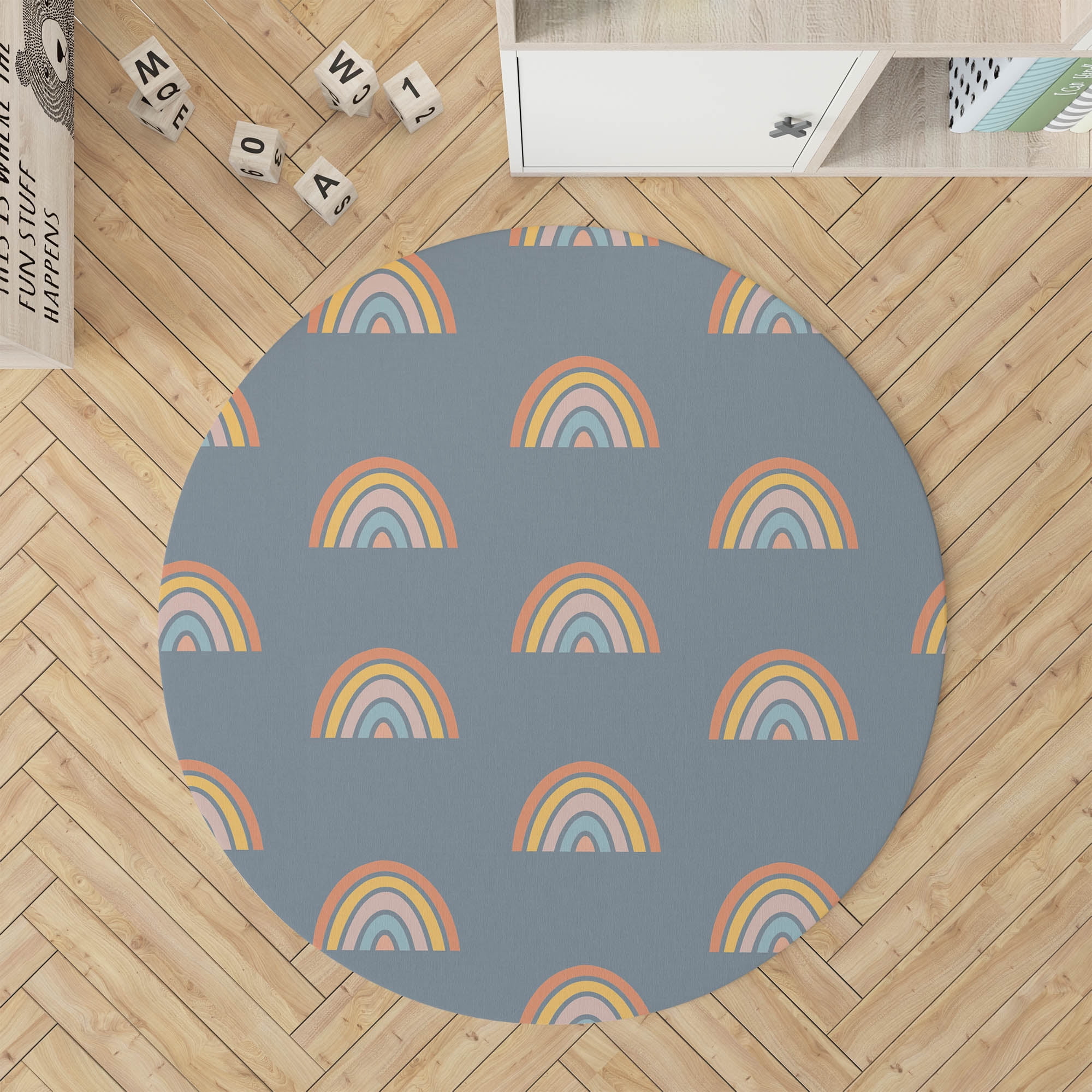 Bows Colorized Blue Area Rug - Walmart.com
