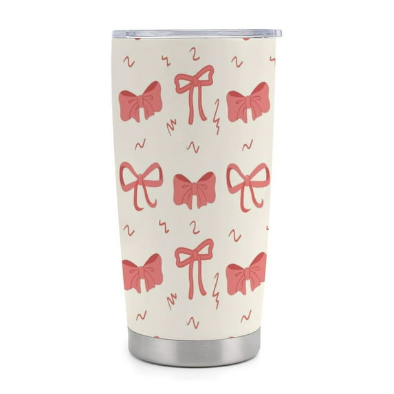Bows Couples Car Cup with Handle Tumbler with Lids and Straws ...