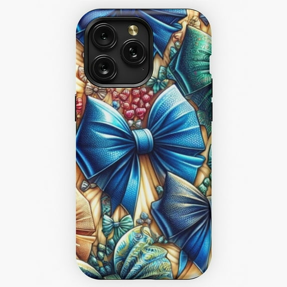 Bows Just Pretty Ribbons Pattern iPhone Case 17 through 11 Pro Max ...