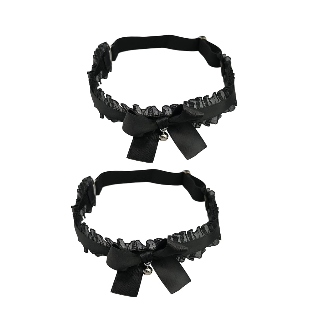 Bows Lace Leg Garter,Elastic Gothic Thigh Rings Garter for Women and ...