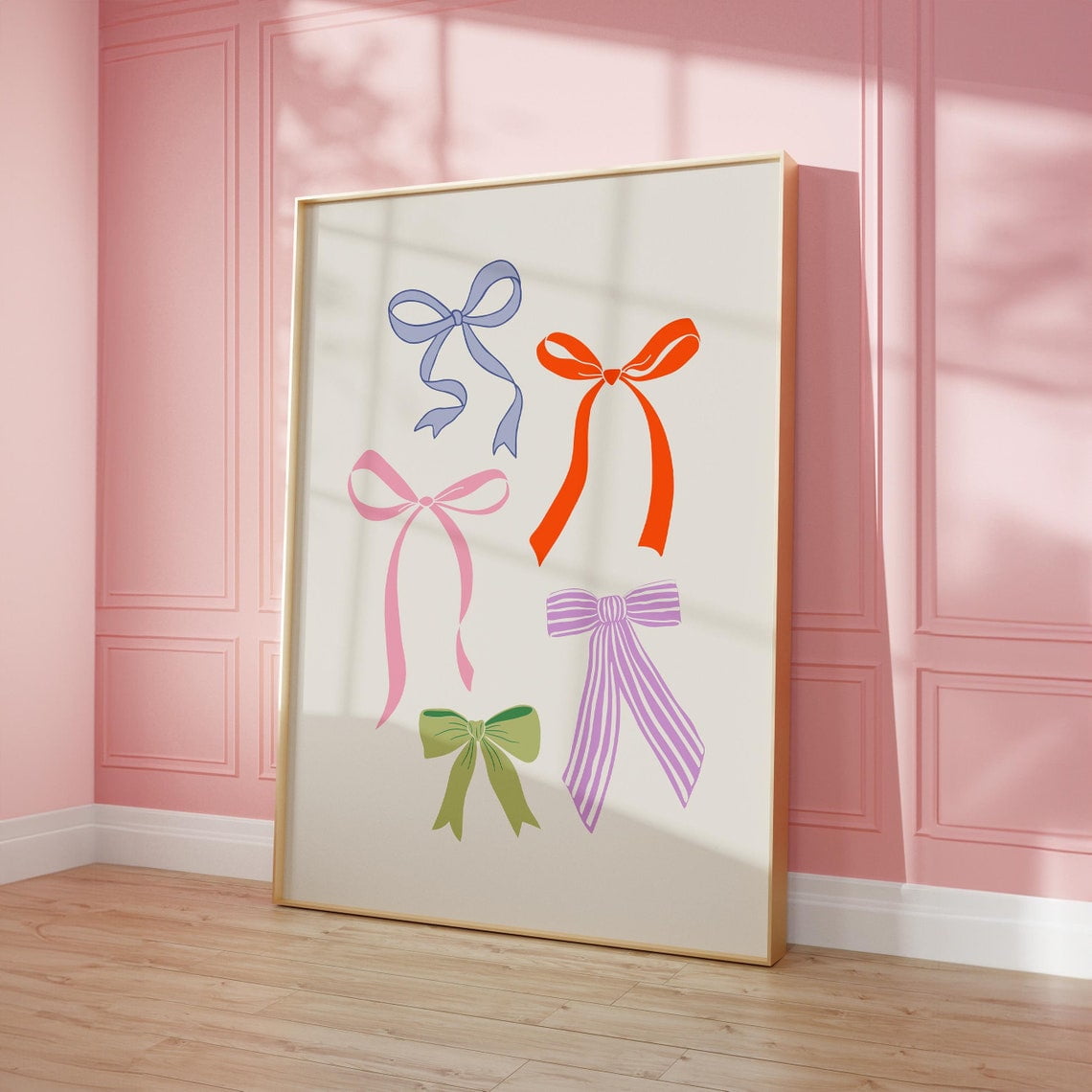 Bows Printable Art Coquette Room Decor, Preppy Bow Wall Art Aesthetic ...