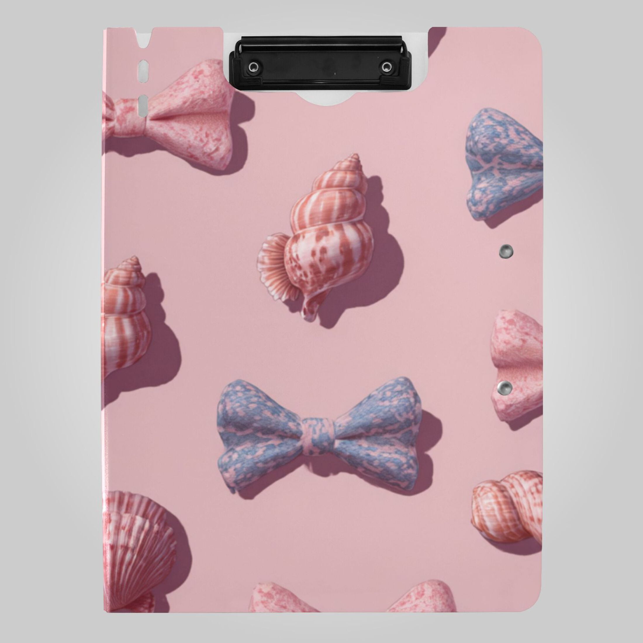 Bows Shells 3d Foldable Binder Folder Clipboard with Pen Slot Double ...