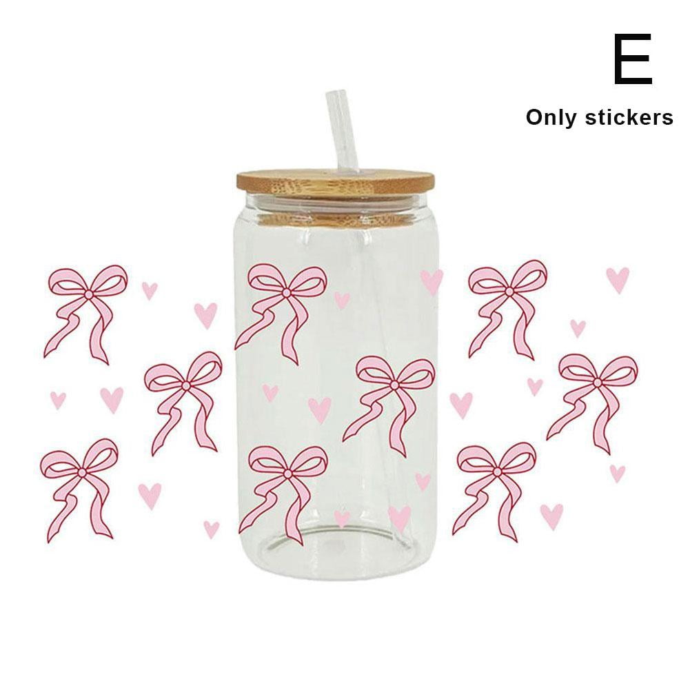 Bows UV DTF Sticker, Bow Uvdtf Transfer Stickers, for 16 Glass Water Day Transfer Paper S ...