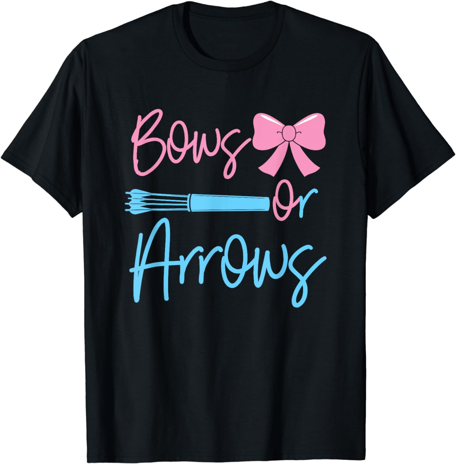 Bows or Arrows gender reveal party idea for mom or dad T-Shirt ...