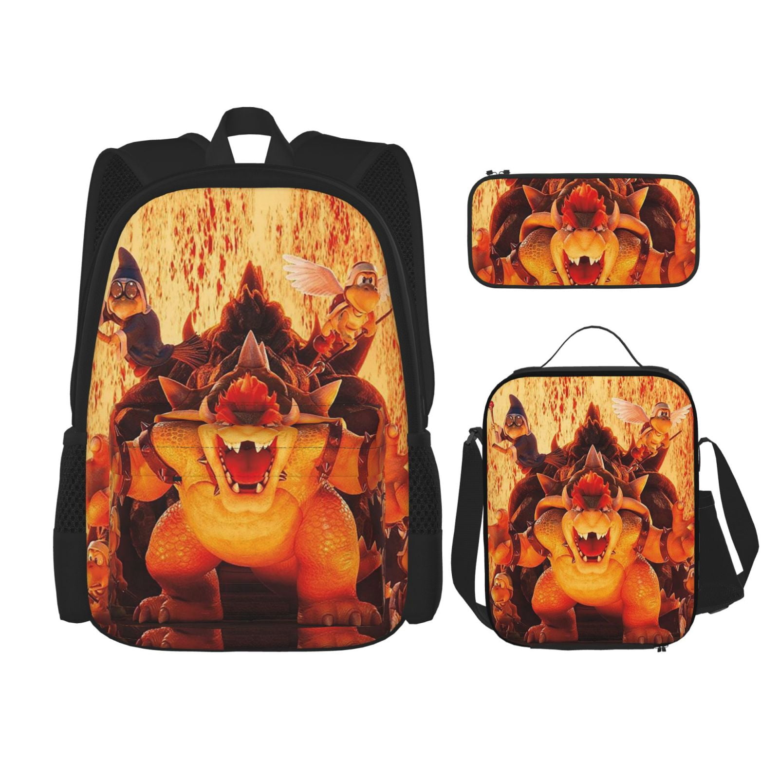 Bowser Bros Casual Backpack 3 Piece Set Daypack Lightweight Laptop Bag ...