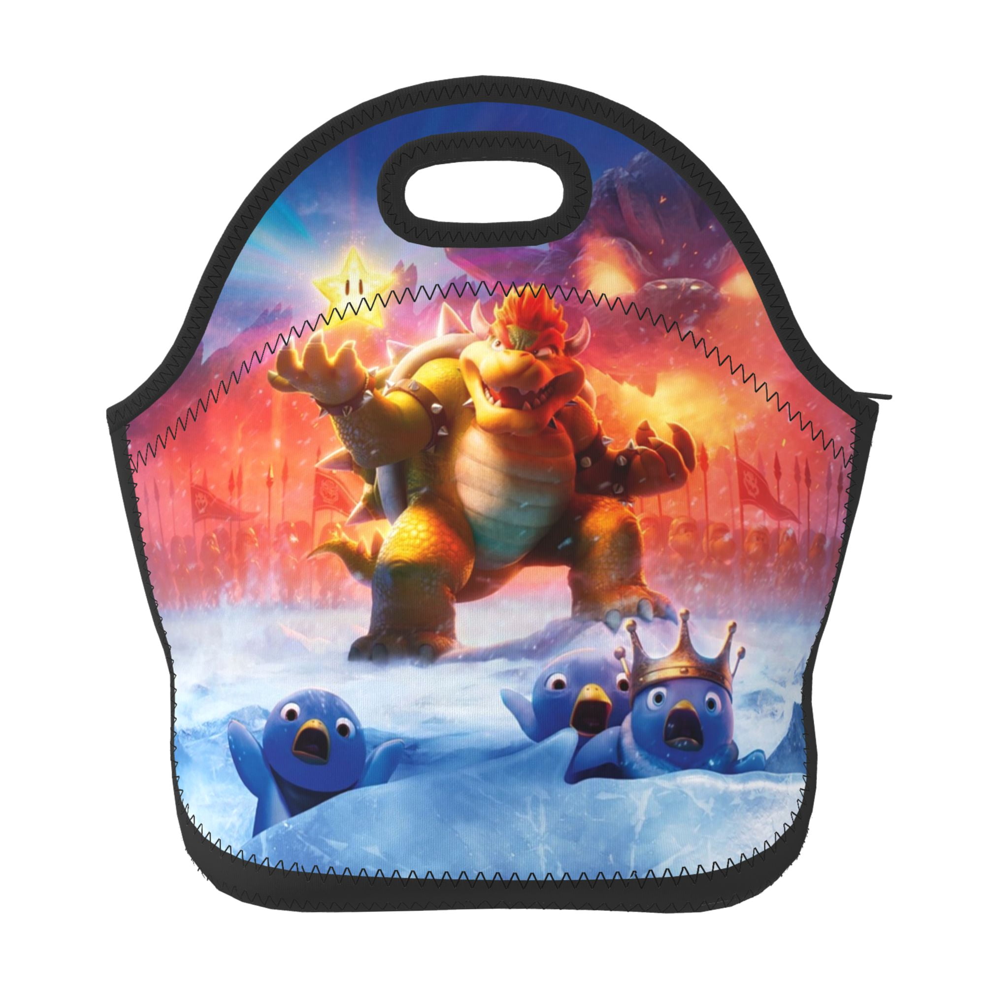 Bowser Cartoon Dragon Lunch Bag Tote Bag Insulated Lunch Box Picnic ...