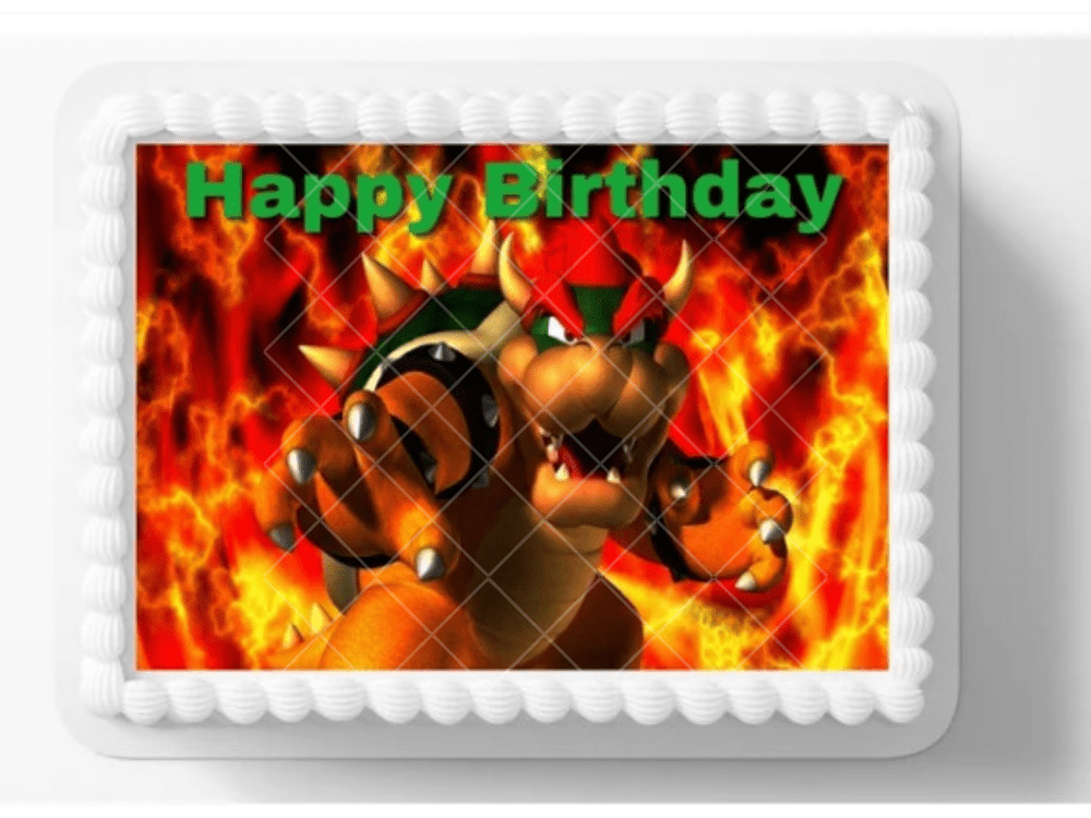 Bowser Edible Image Edible Birthday Cake Topper Frosting Sheet Icing ...