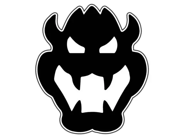 Bowser Face Logo Waterproof Sticker Phone Decal Water Bottle Stickers ...