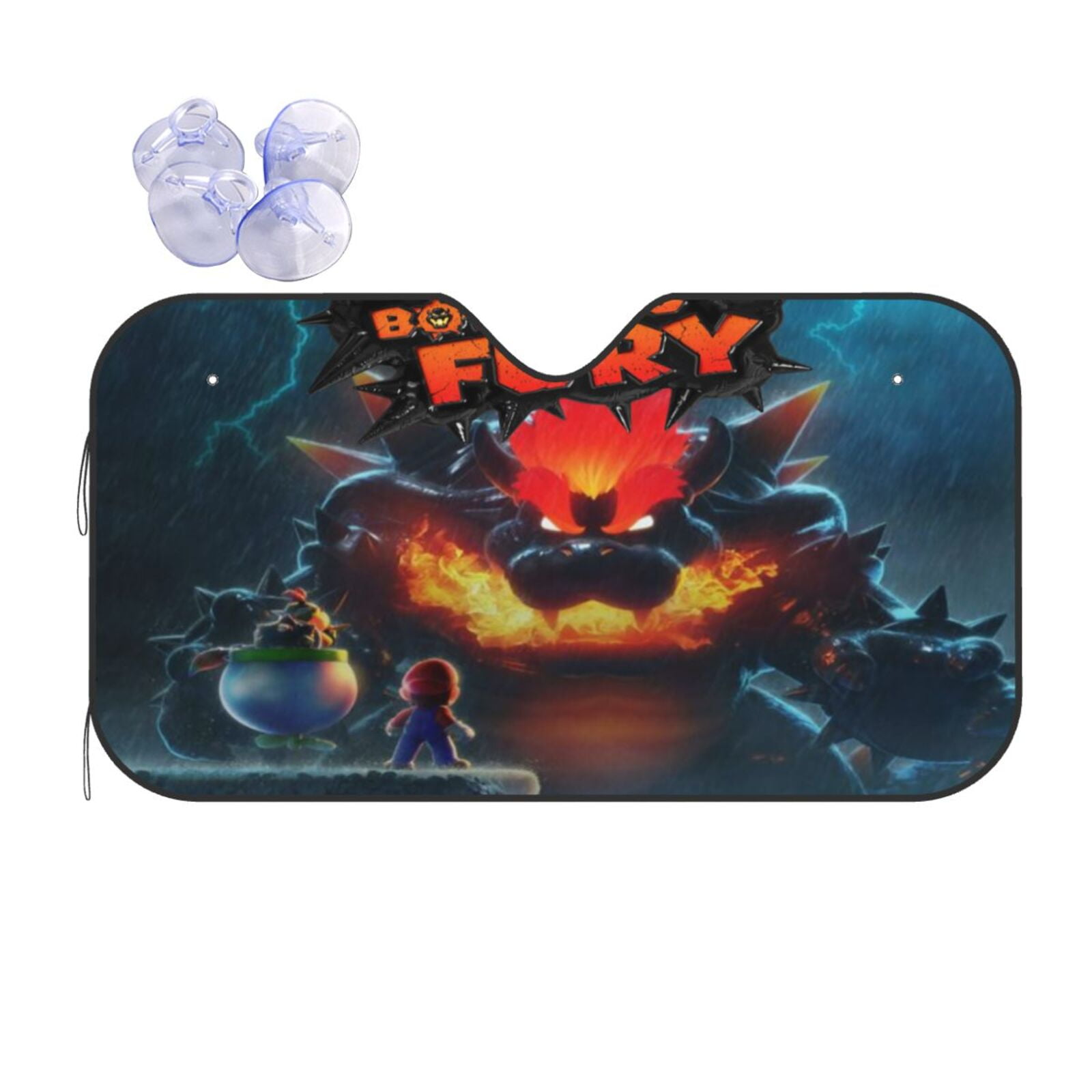 Bowser Fury Car Windshield Automotive Sun Shade Foldable Front ...