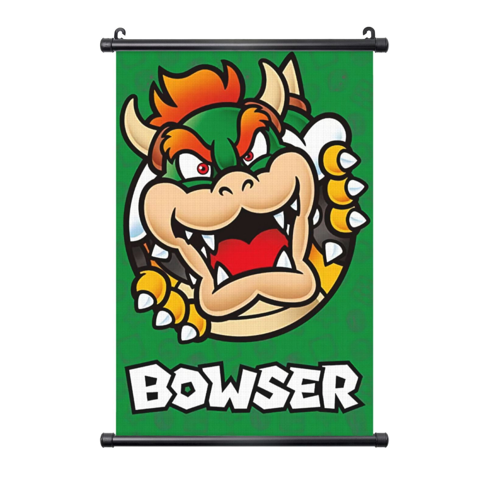 Bowser Hanging Poster Plastic Shaft Canvas Wall Hanging Banner Wall Art ...