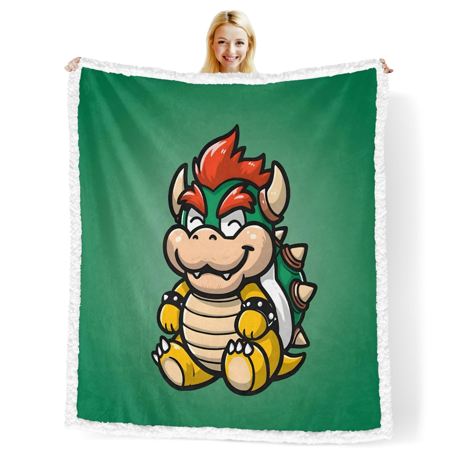 Bowser High Definition Pattern 50 * 60 inch Flange Velvet Blanket ...