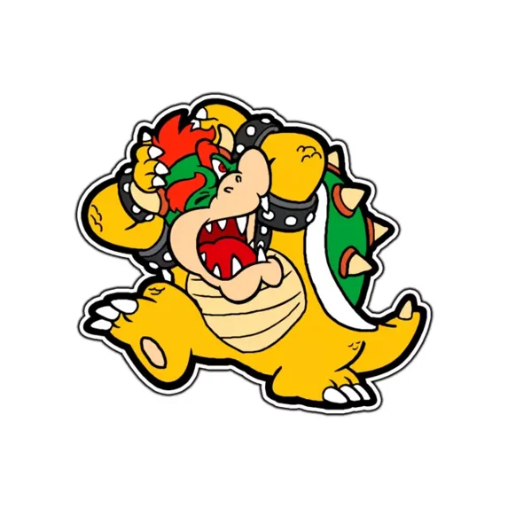 Bowser Hit Hurt 2D Waterproof Sticker Phone Decal Water Bottle Stickers ...