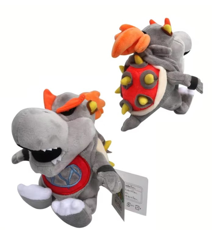 Bowser Jr Grey Bowser Jr Dry Bone 7" Plush Doll Stuffed Animal ...