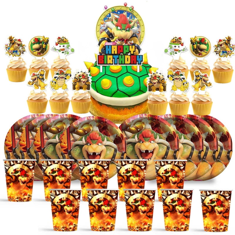 Bowser / King Koopa Birthday Cups Party Supplies Plates Decorations ...
