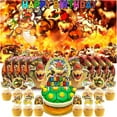 Bowser King Koopa Party Decor Decorations Plates Movie Background Cake ...