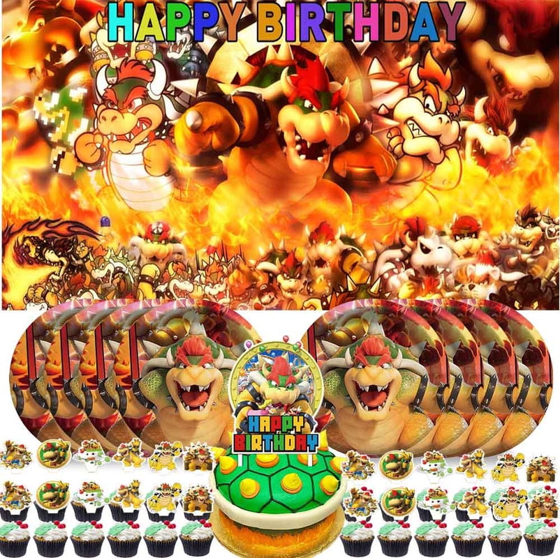 Bowser King Koopa Party Supplies Birthday Decorations Plates Banner ...