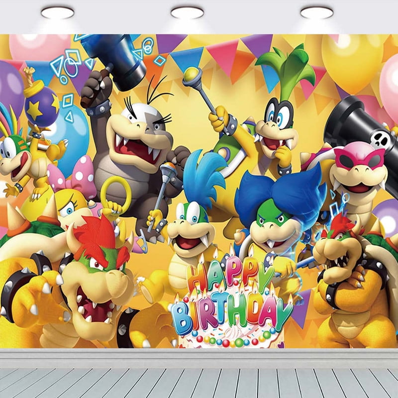 Bowser King Koopa Party Supplies for Photography Taspestry Birthday ...