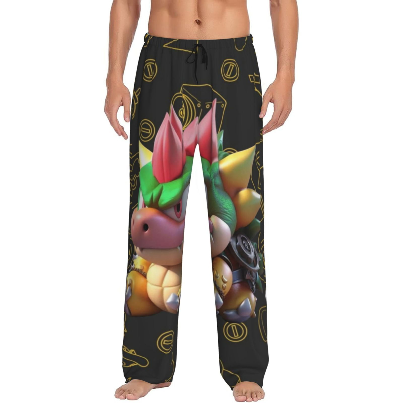Bowser Mens Pajama Pants Ultra Soft Comfy Lounge Sleep Pants Print ...