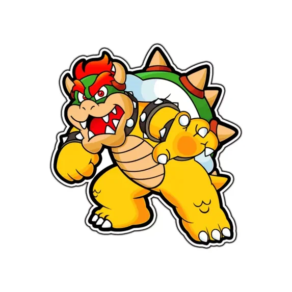 Bowser Roar 2D Waterproof Sticker Phone Decal Water Bottle Stickers Car ...