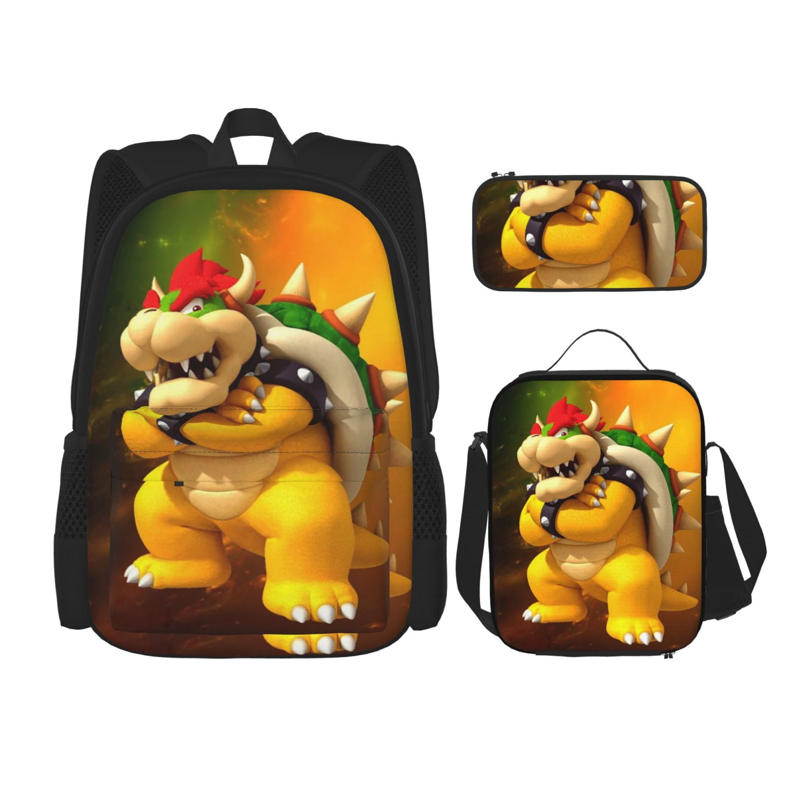 Bowser Star Casual Backpack 3 Piece Set Daypack Lightweight Laptop Bag ...