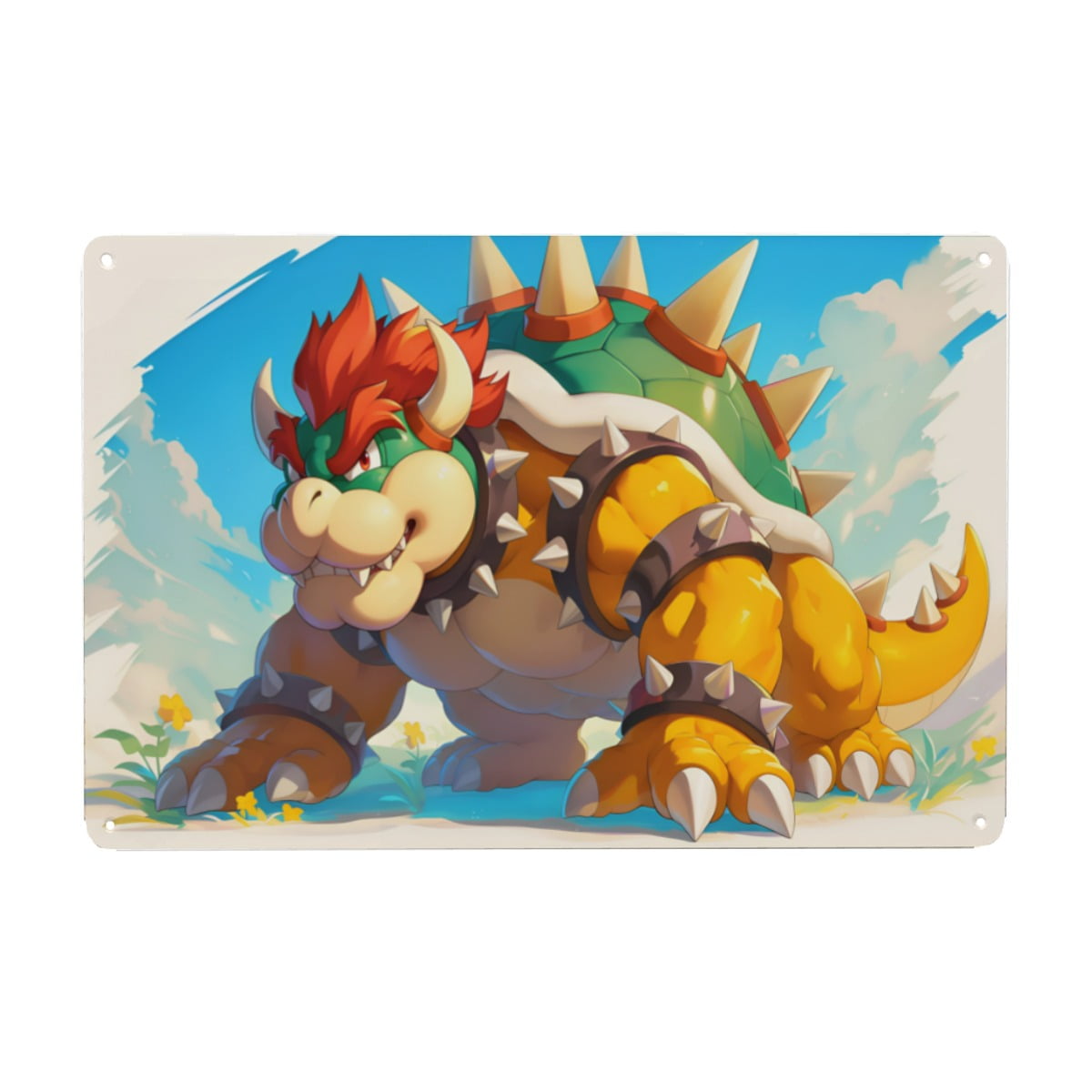 Bowser watercolor suitable for fans of girls or boys, 1 metal tin logo ...
