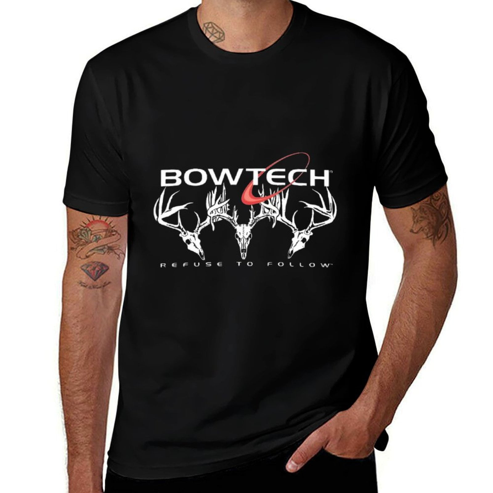 Bowtech Archery Hunting Mens T Shirts Cotton Short Sleeve T-Shirt Crew ...