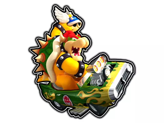 Bowzer Mario Kart Blue Shell Waterproof Sticker Phone Decal Water ...