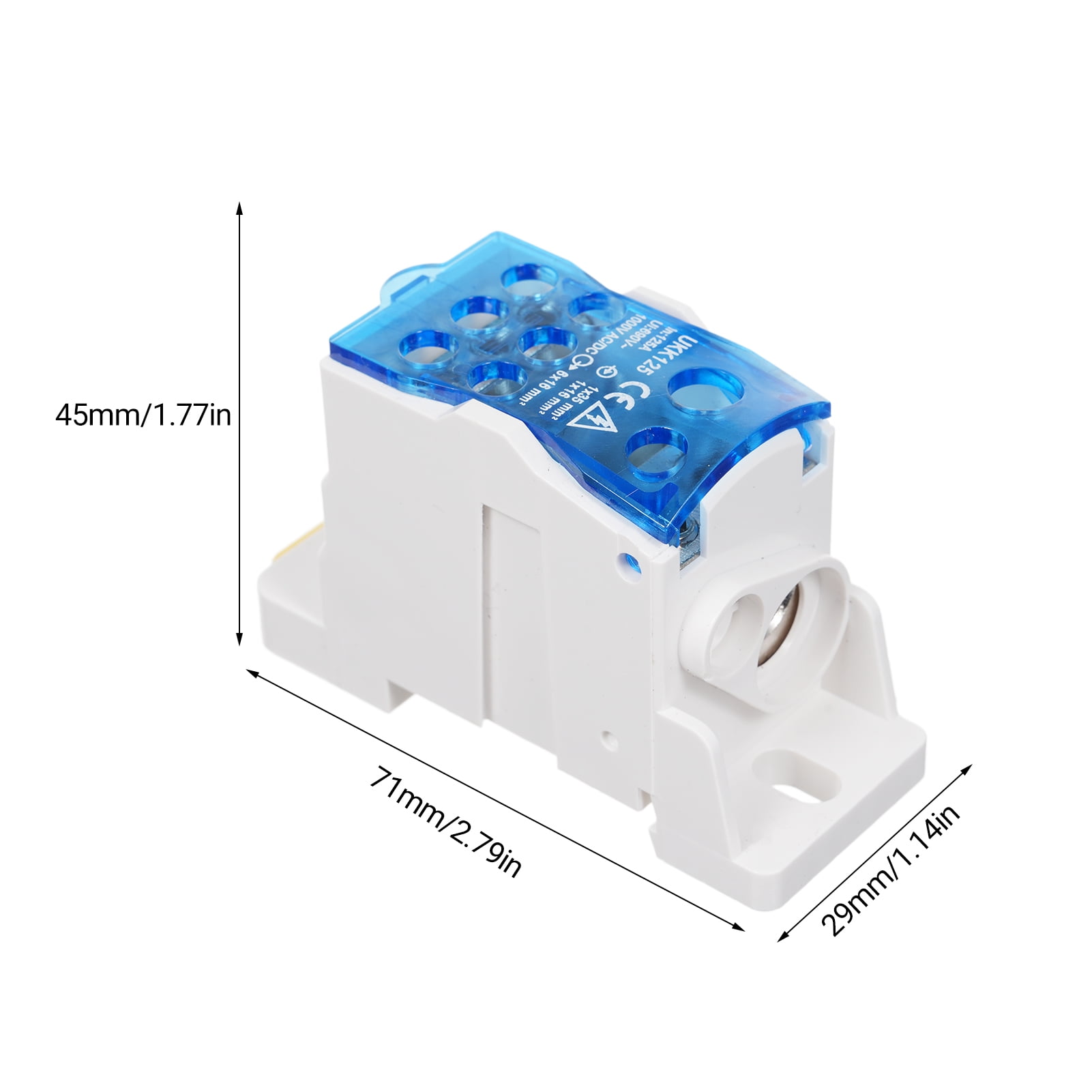 Box 1 Pack 6 Positions Screw Terminal Strip Blocks With Cover Junction ...