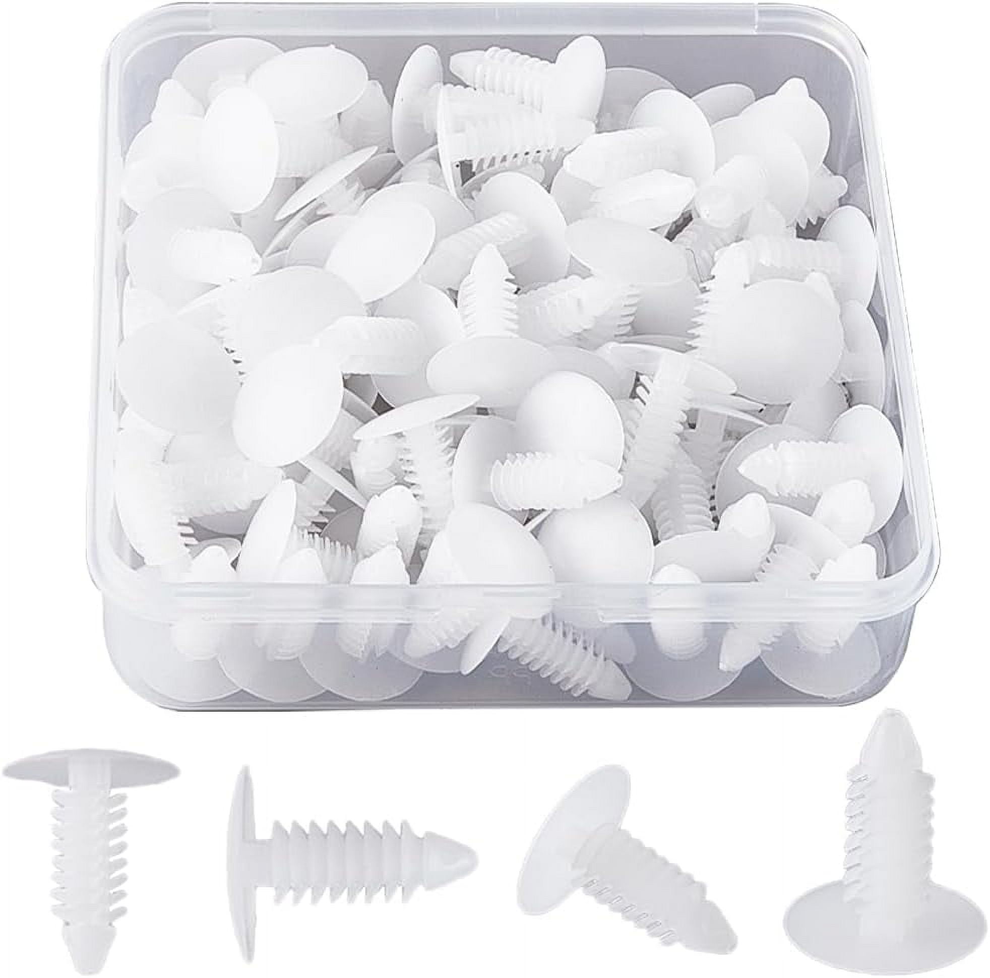 A Box 100Pcs Patio Strapping Rivets Fasteners 4/5" Length White Medium ...