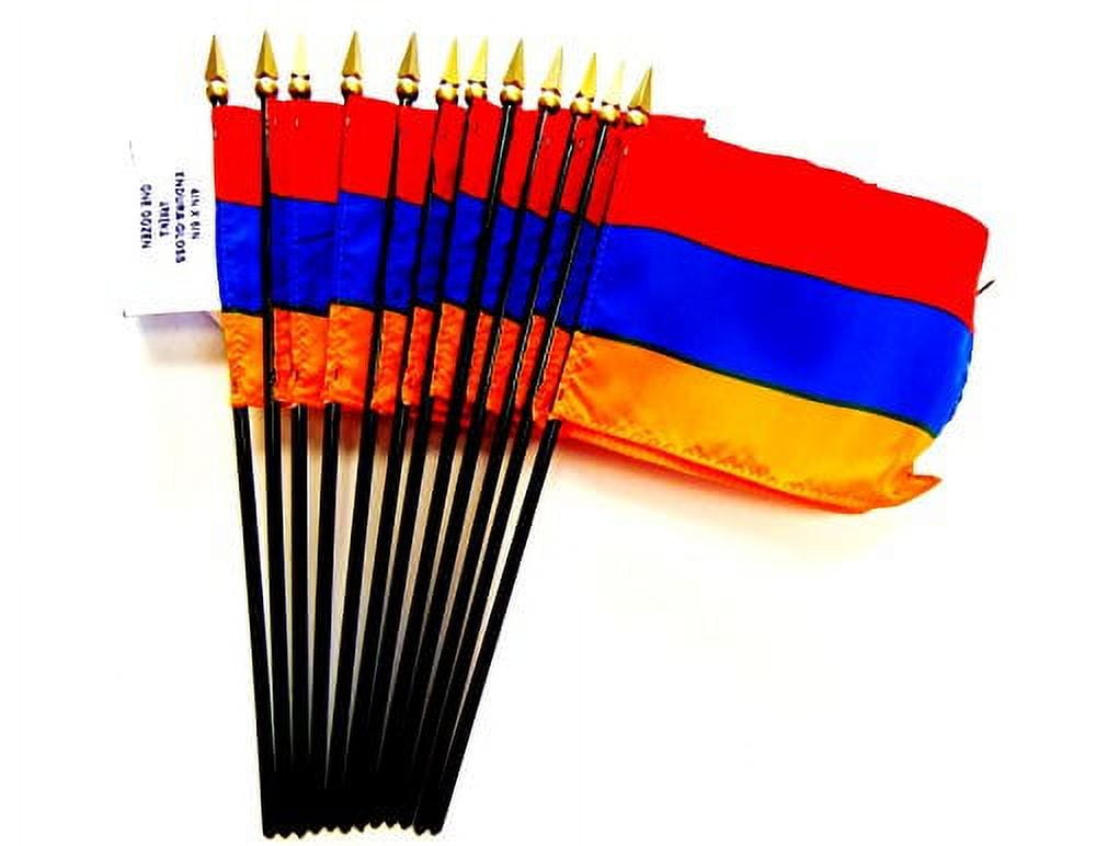 Box of 12 Mini Armenia Desk & Table Flags (4"x6") - High-Quality ...