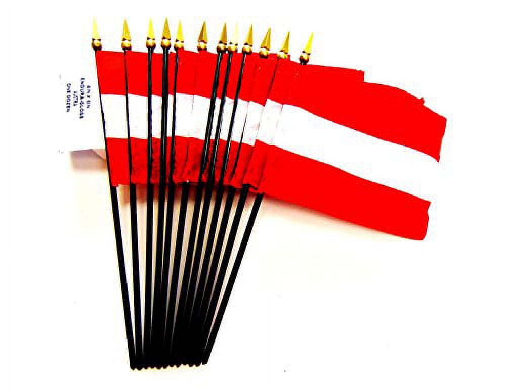 Box of 12 Austria 4"x6" Miniature Desk & Table Flags; 12 American Made ...