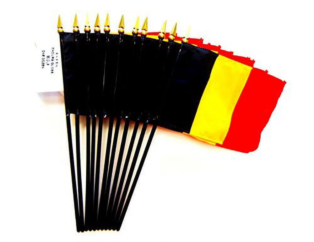 Box of 12 Mini Belgium Desk & Table Flags (4"x6") - High-Quality ...