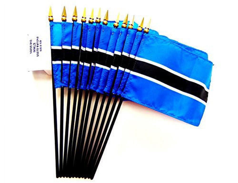 Box of 12 Mini Botswana Desk & Table Flags (4"x6") - High-Quality ...