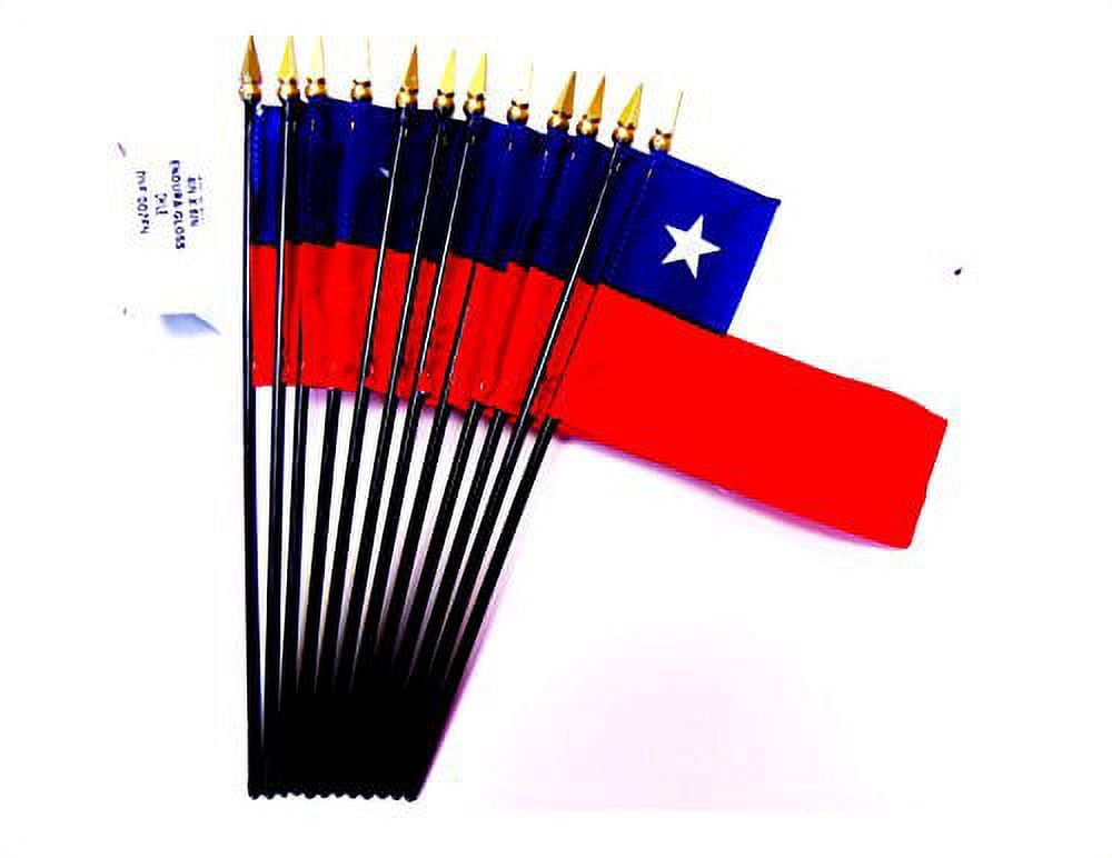 Box of 12 Mini Chile 4"x6" Miniature Desk & Little Table Flags; 12 ...
