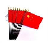Box of 12 Mini China Desk & Table Flags (4"x6") - High-Quality American ...