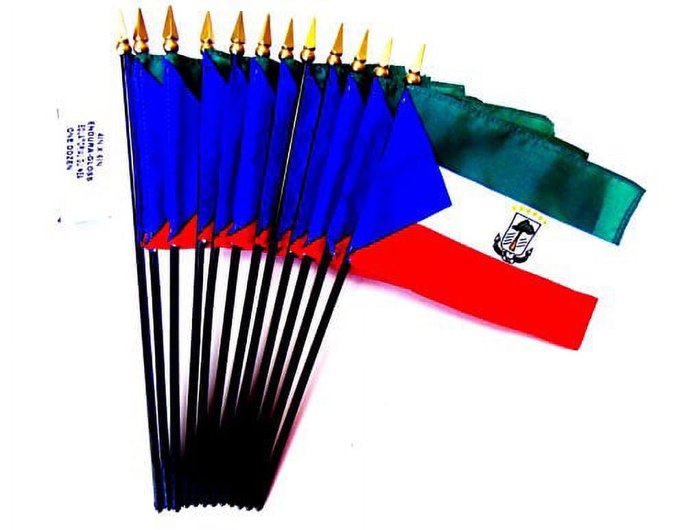 Box of 12 Mini Equatorial Guinea Desk & Table Flags (4"x6") - High ...