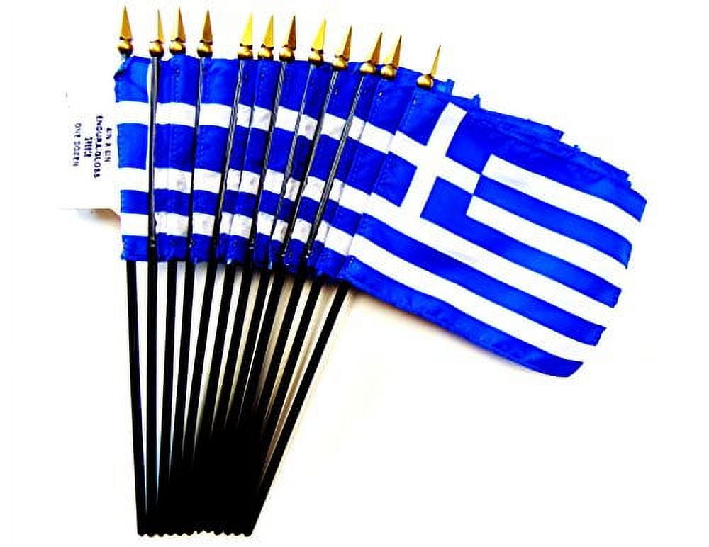 Box of 12 Mini Greece Desk & Table Flags (4"x6") - High-Quality ...