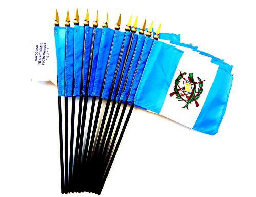Box of 12 Mini Guatemala Desk & Table Flags (4"x6") - High-Quality ...