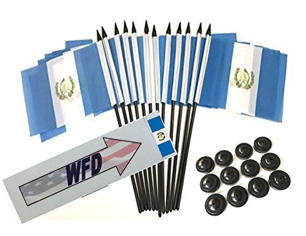 Box of 12 Guatemala 4"x6" Polyester Miniature Desk & Little Table Flags ...