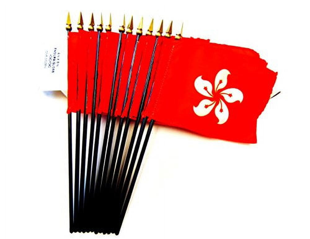 Box of 12 Mini Hong Kong Desk & Table Flags (4"x6") - High-Quality ...