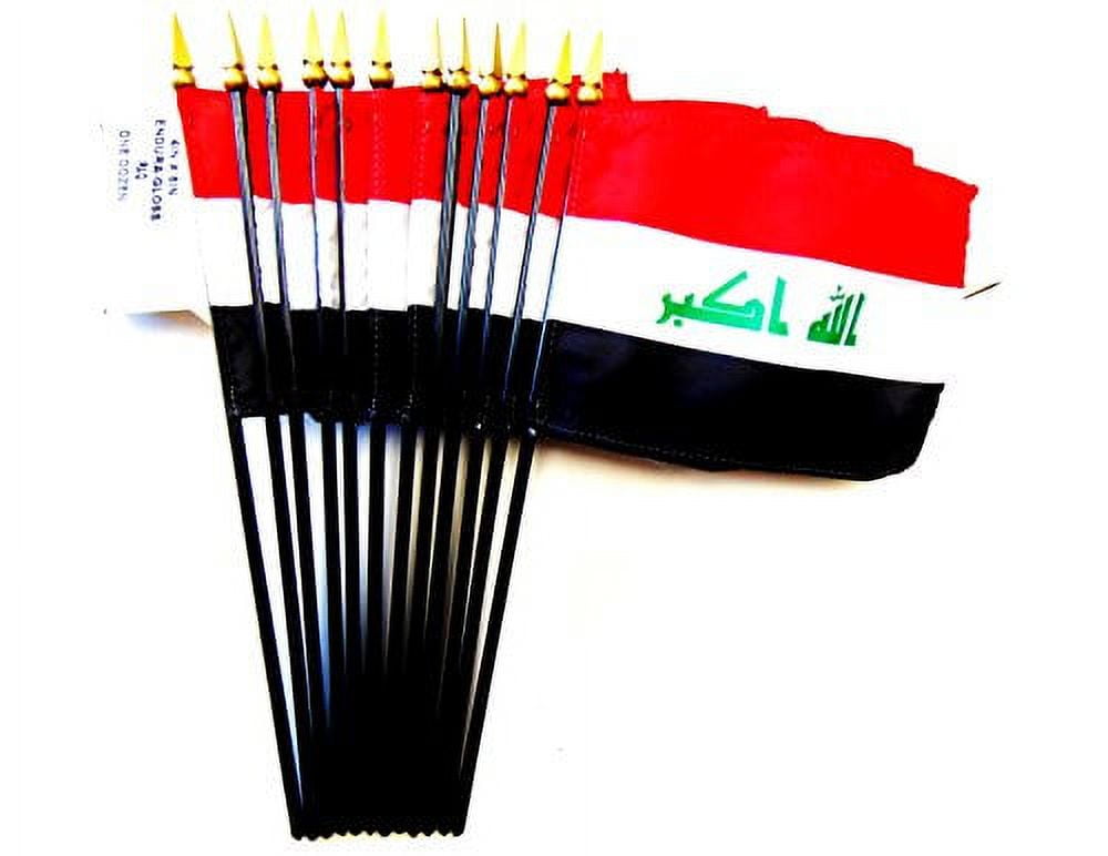 Box of 12 Mini Iraq Desk & Table Flags (4"x6") - High-Quality American ...