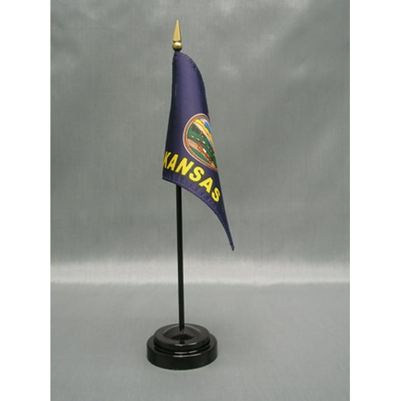 Box of 12 Kansas 4"x6" Miniature Desk & Table Flags; 12 American Made ...